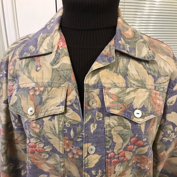 Norm Thompson | Jackets & Coats | Norm Thompson Floral Denim Jean ...